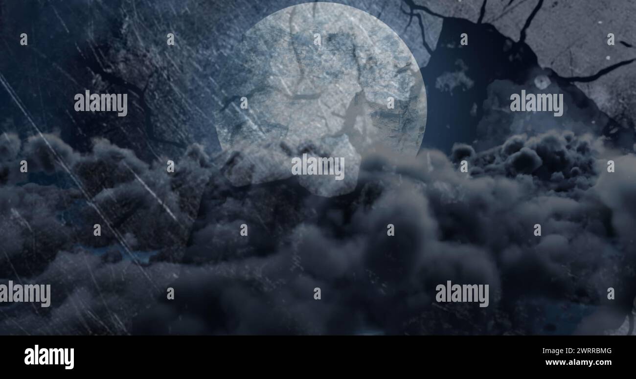 Night sky moon silhouettes hi-res stock photography and images - Alamy