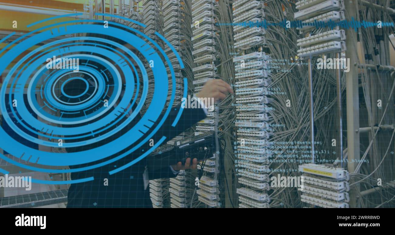 Image of statistics and data processing on grey background Stock Photo ...