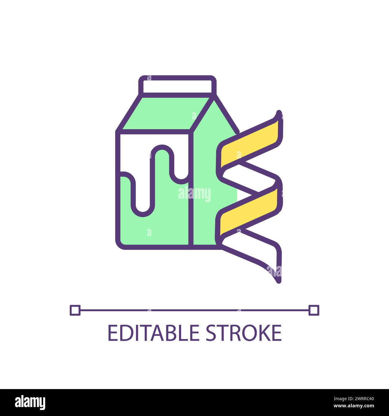 Pasteurized milk package RGB color icon Stock Vector Image & Art - Alamy