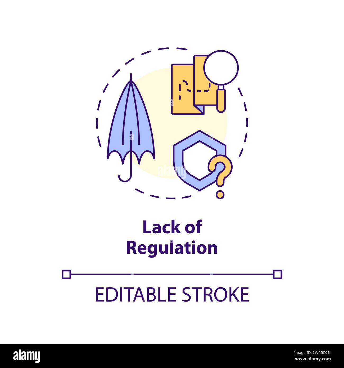 Lack of regulation multi color concept icon Stock Vector Image & Art ...