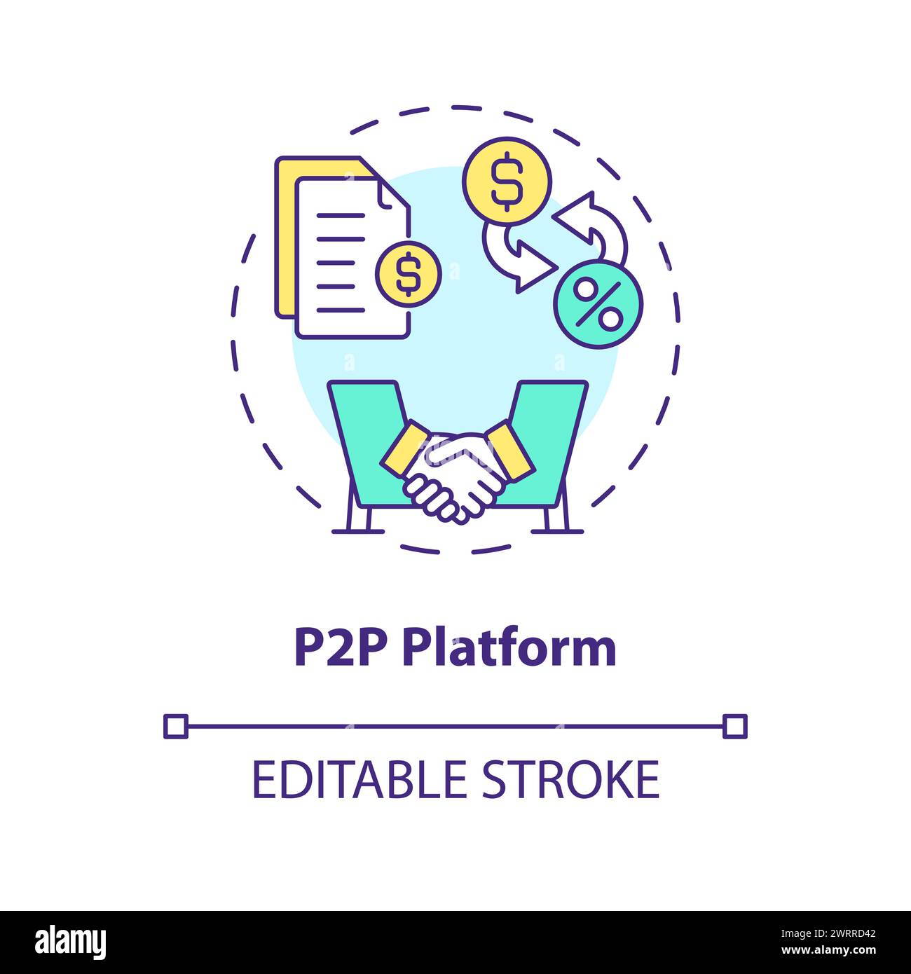 P2P platform multi color concept icon Stock Vector Image & Art - Alamy