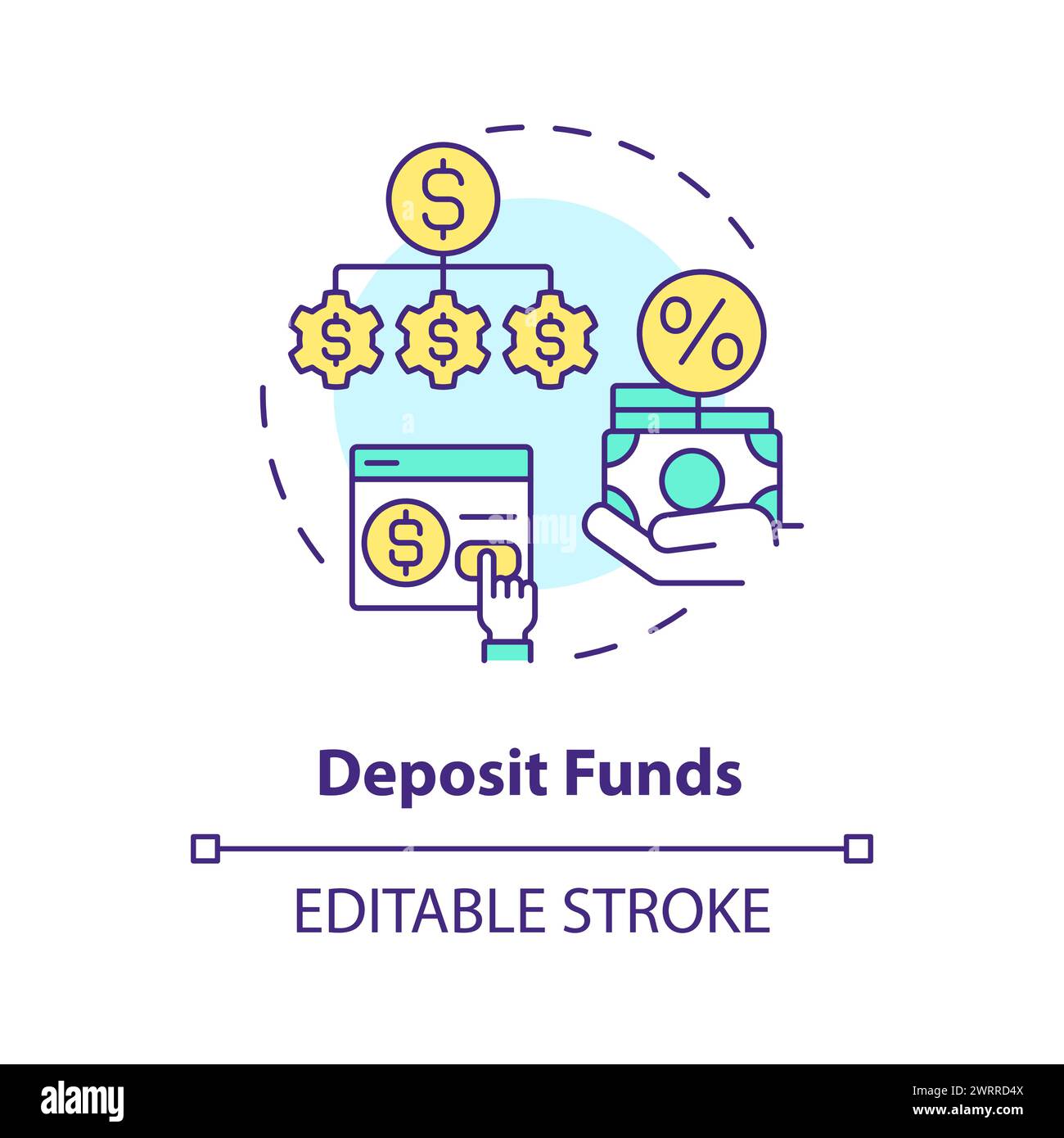 Deposit funds Stock Vector Images - Alamy
