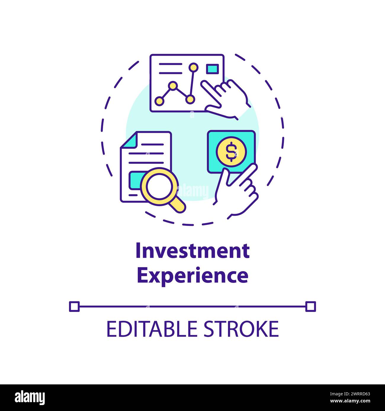 Investment experience multi color concept icon Stock Vector Image & Art ... Investment experience multi color concept icon Stock Vector Image & Art ...