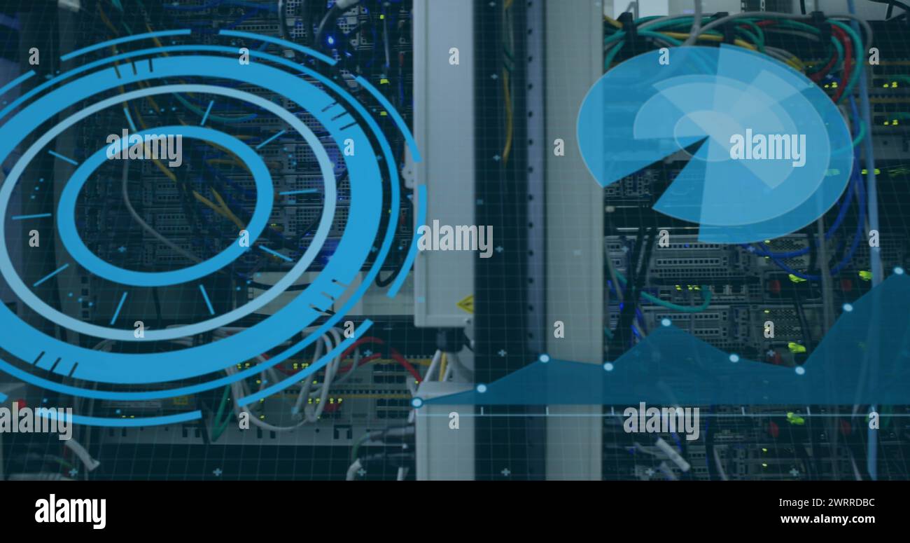 Image Of Scope Scanning And Data Processing Over Cables In Computer