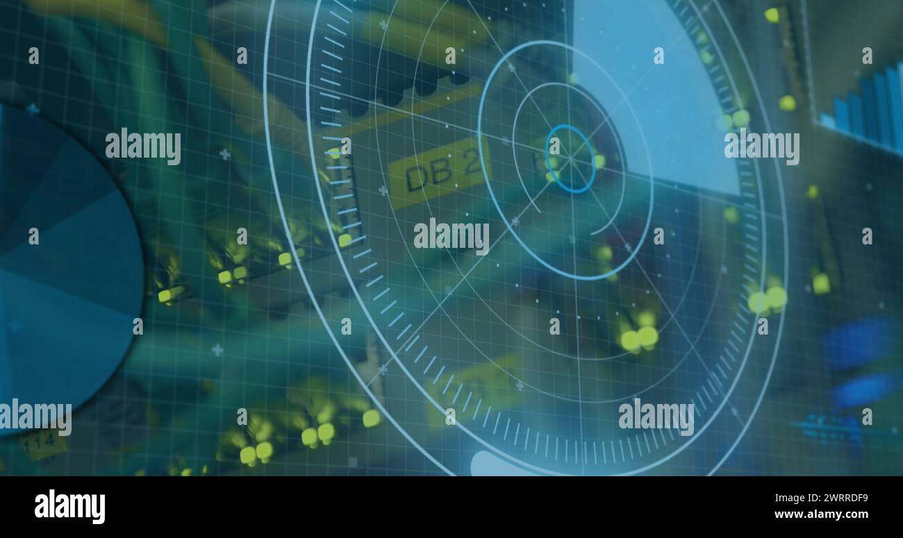 Image of scope scanning over cables in computer server Stock Photo - Alamy