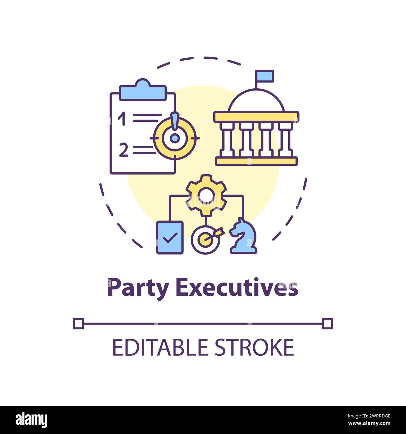 Political party executives multi color concept icon Stock Vector Image & Art - Alamy