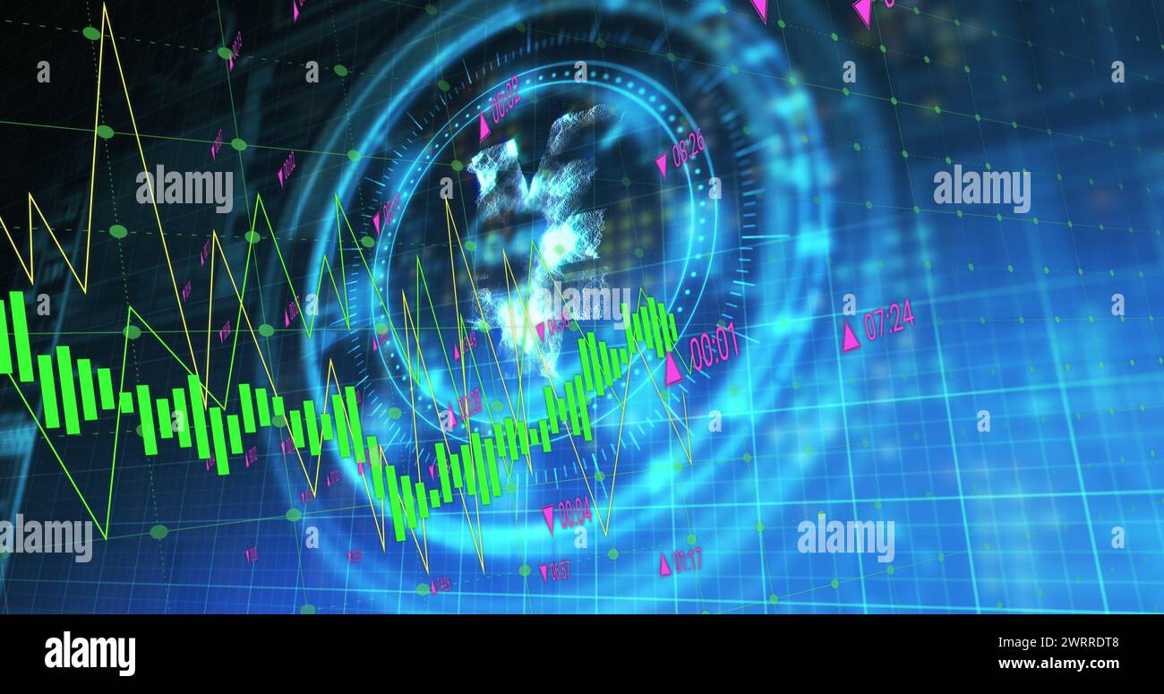 Graphs with numbers moving on a transparent background Stock Photo - Alamy