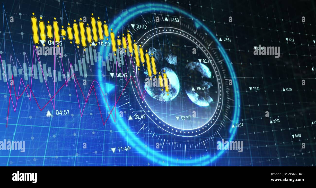 Graphs with numbers moving on a transparent background Stock Photo - Alamy