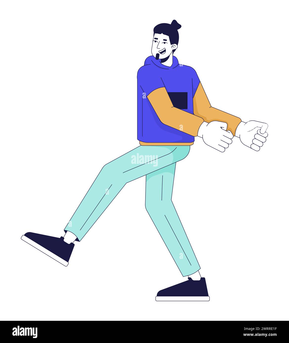 Happy dancing young man on Stock Vector Images - Alamy