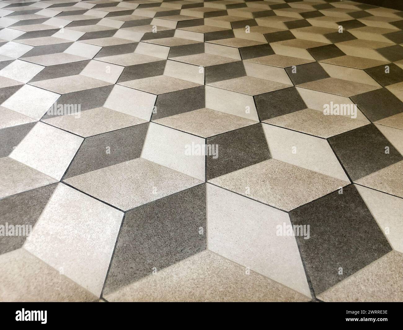 vintage tiles for a floor three-dimensional effect in the shades of ...
