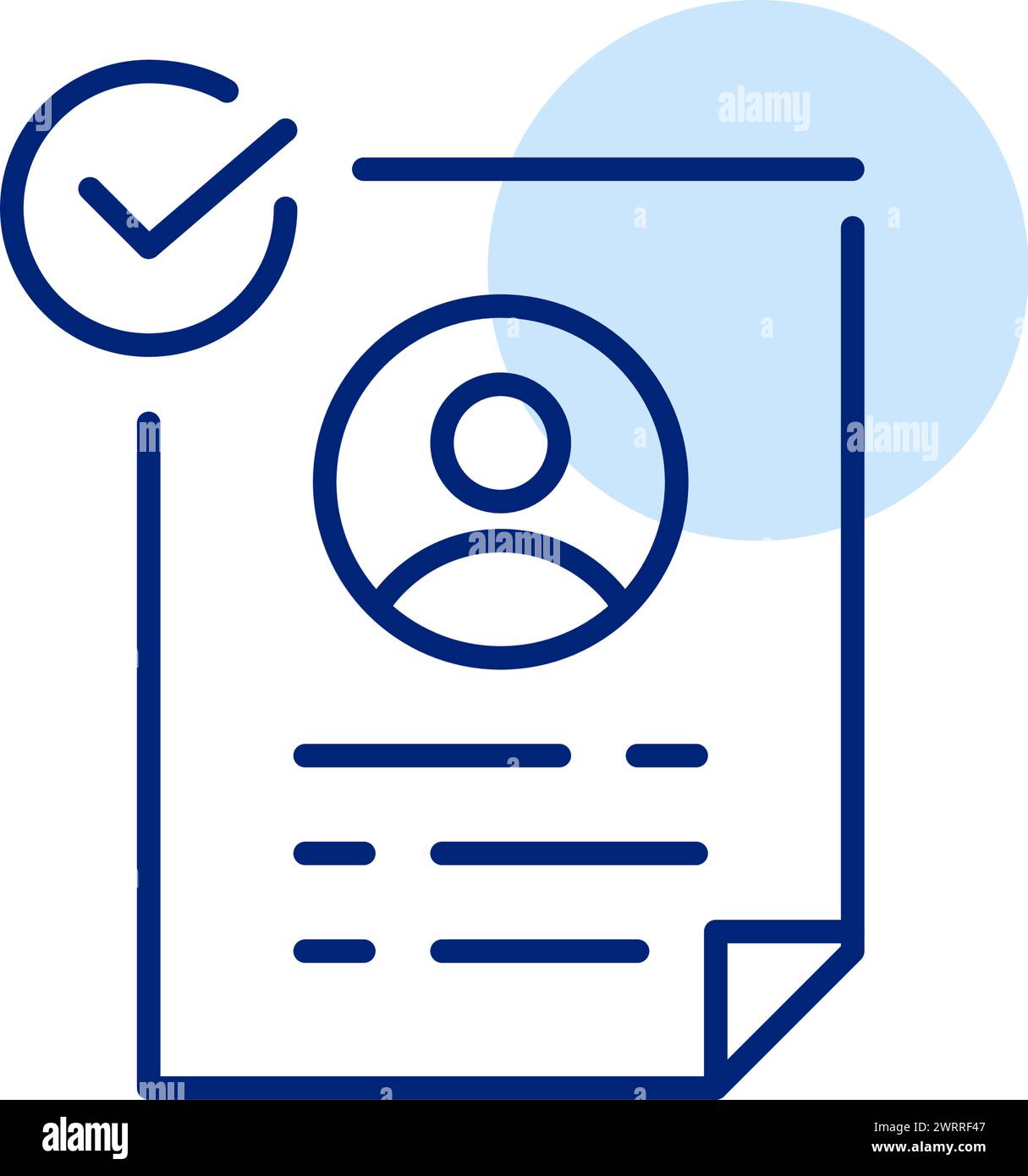 Resume and check mark. List of credentials and working experience for ...