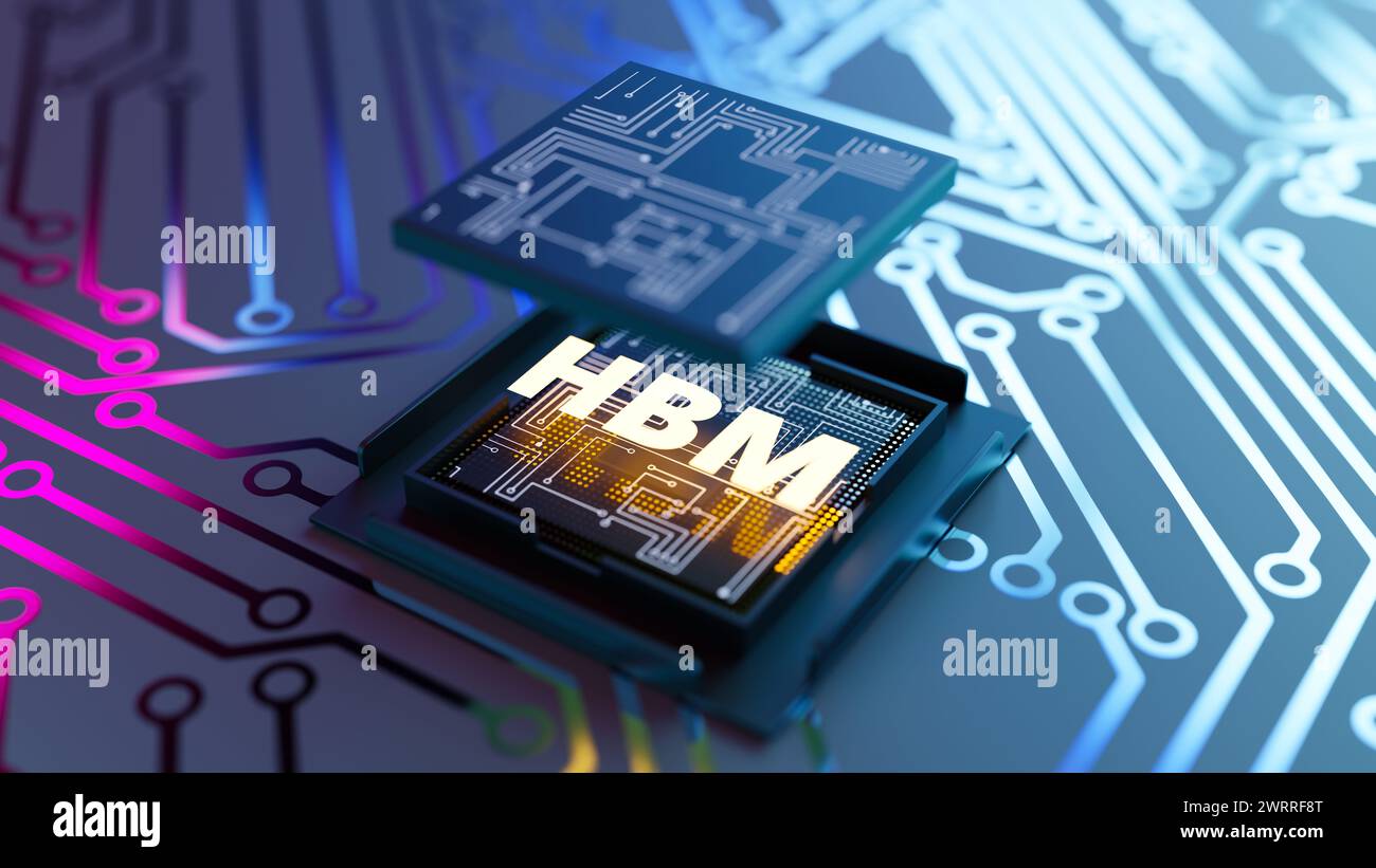 High bandwidth Memory concepts backgrounds. 3d rendering Stock Photo ...