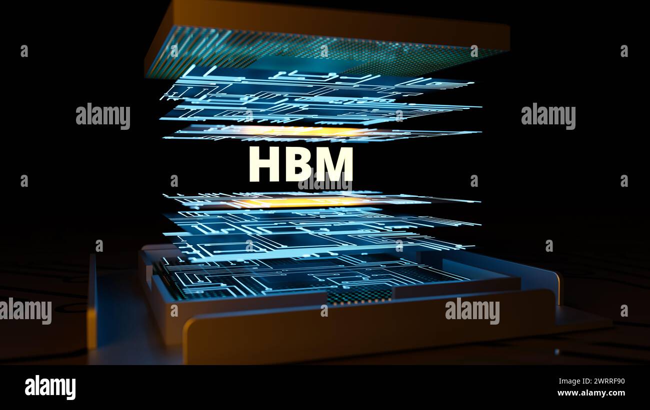 High bandwidth Memory concepts backgrounds. 3d rendering Stock Photo - Alamy