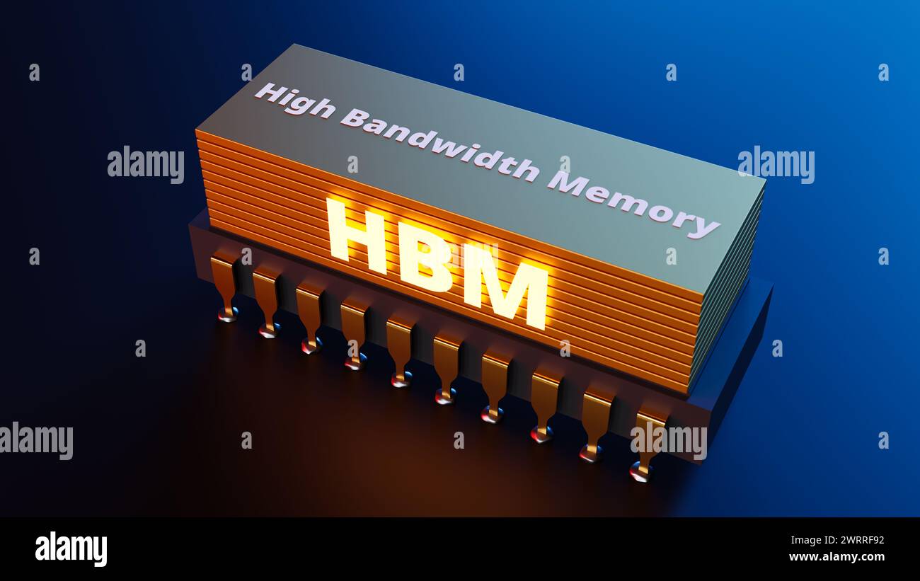 High bandwidth Memory concepts backgrounds. 3d rendering Stock Photo - Alamy