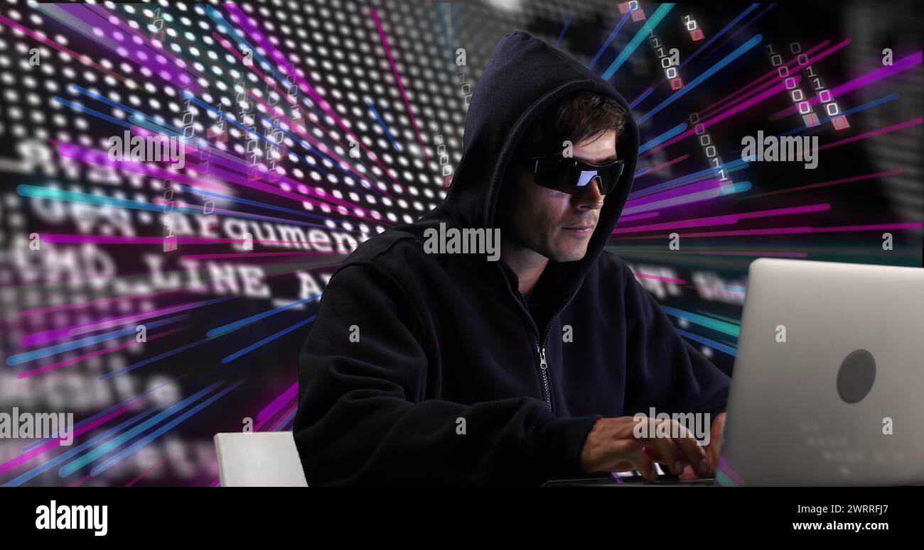 Cyber security blue pink neon hi-res stock photography and images - Alamy