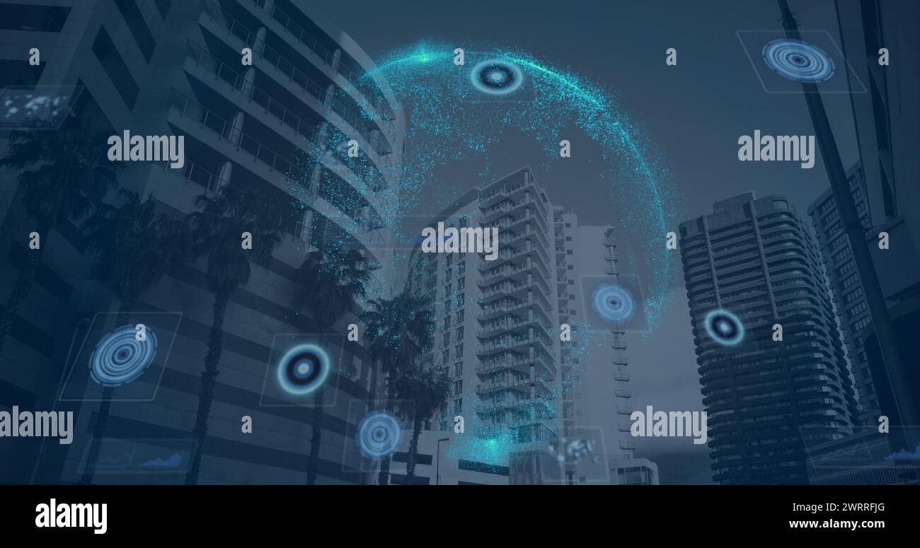 Composition of scopes scanning, data processing over globe and ...