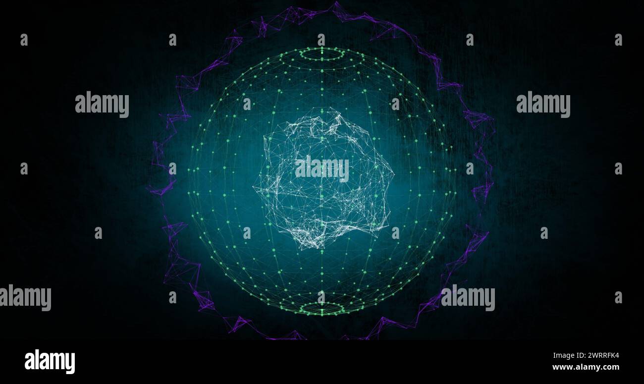 Composition of data processing on screens over globe Stock Photo - Alamy