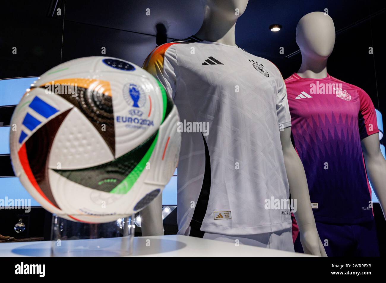 The official jerseys of the German national soccer team for the ...