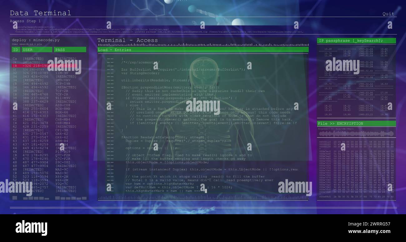Image of scientific data processing over screens Stock Photo - Alamy