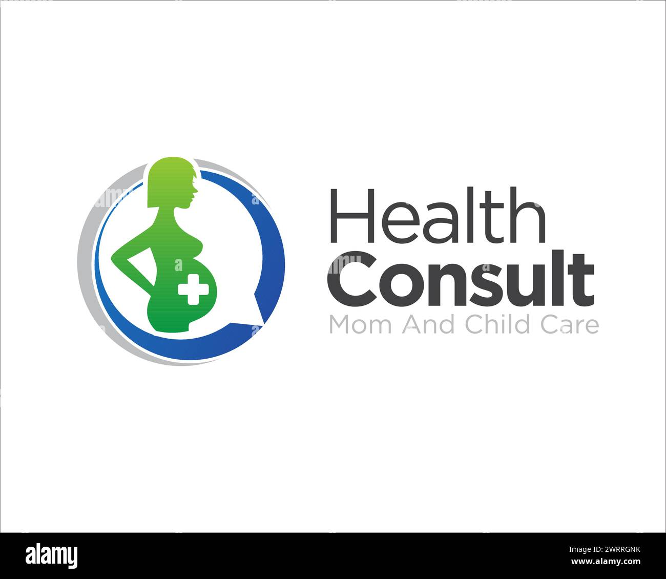 pregnant health care consulting and talk about mom care logo Stock ...