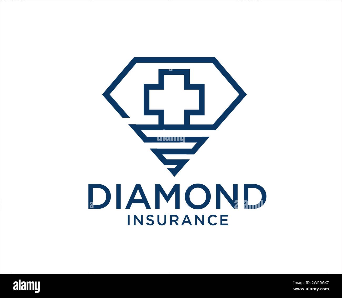 diamond insurance logo designs for medical protection logo Stock Vector ...