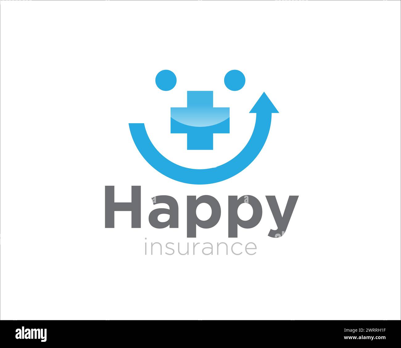 happy health logo designs for medical and health service Stock Vector ...