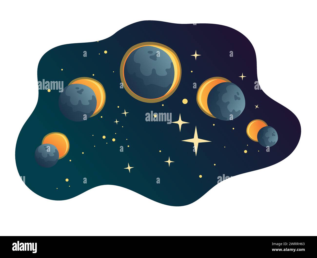 Solar Eclipse Cycle Background Stock Vector Image And Art Alamy