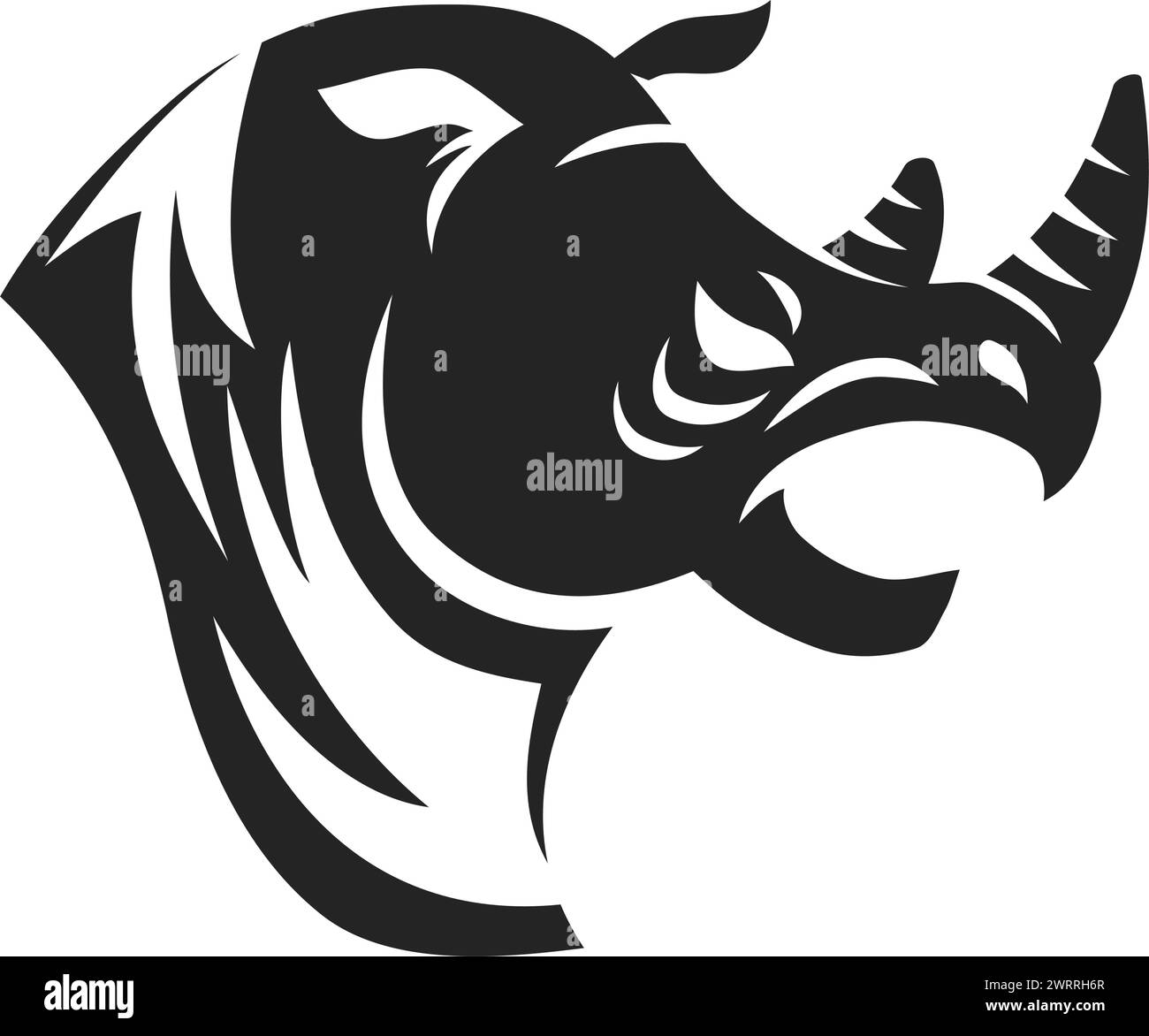 Rhino Logo template Isolated. Brand Identity. Icon Abstract Vector ...