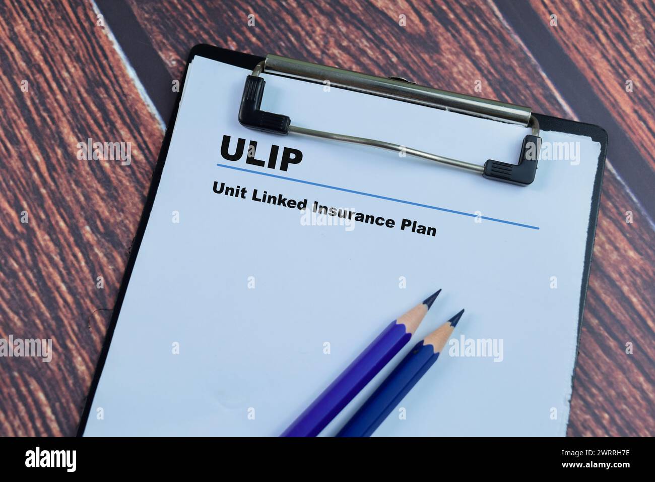 Concept of ULIP - Unit Linked Insurance Plan write on paperwork ...