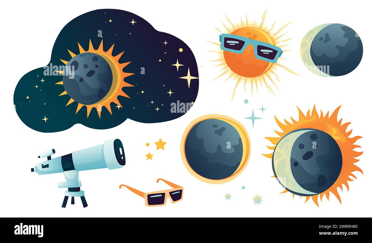 An annular eclipse Stock Vector Images - Alamy