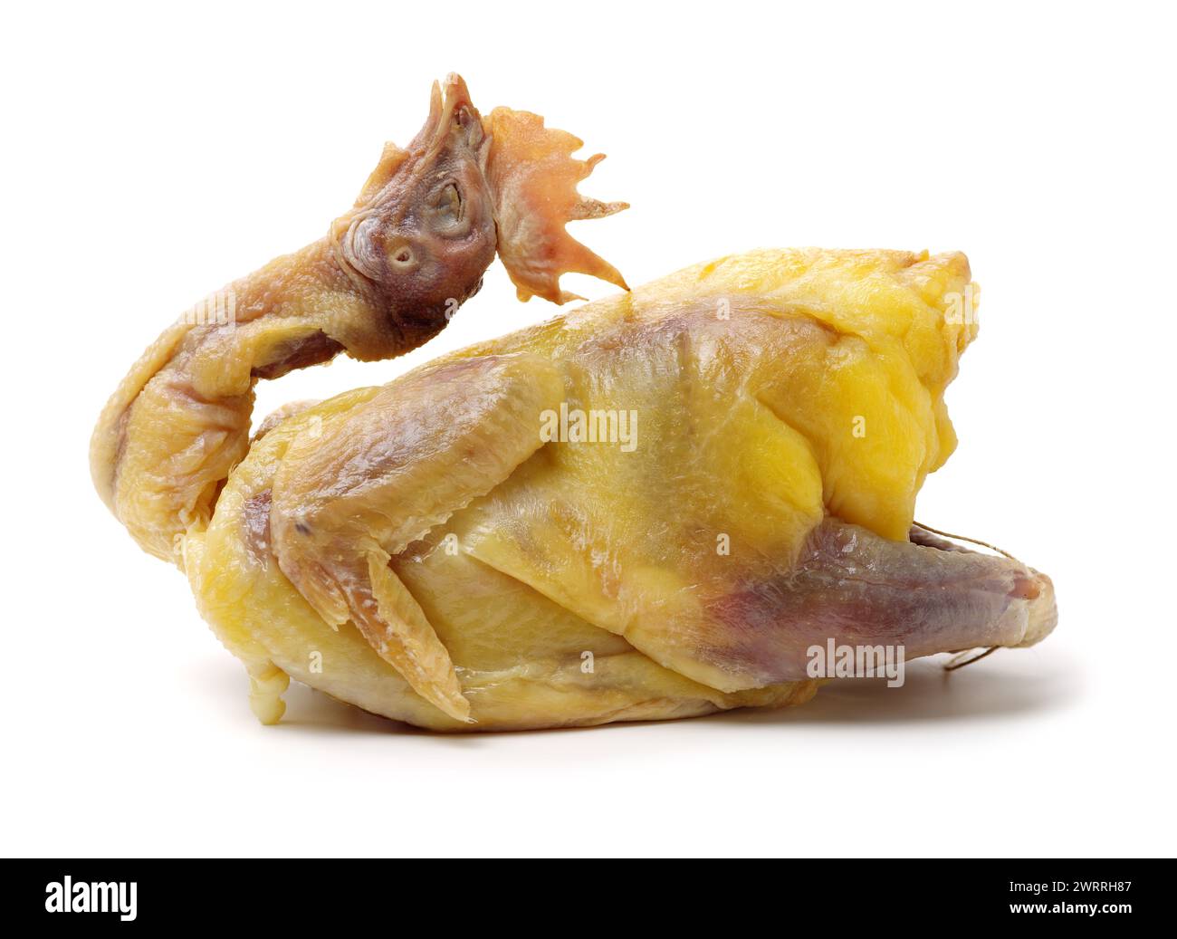 Salted chicken on white background Stock Photo - Alamy