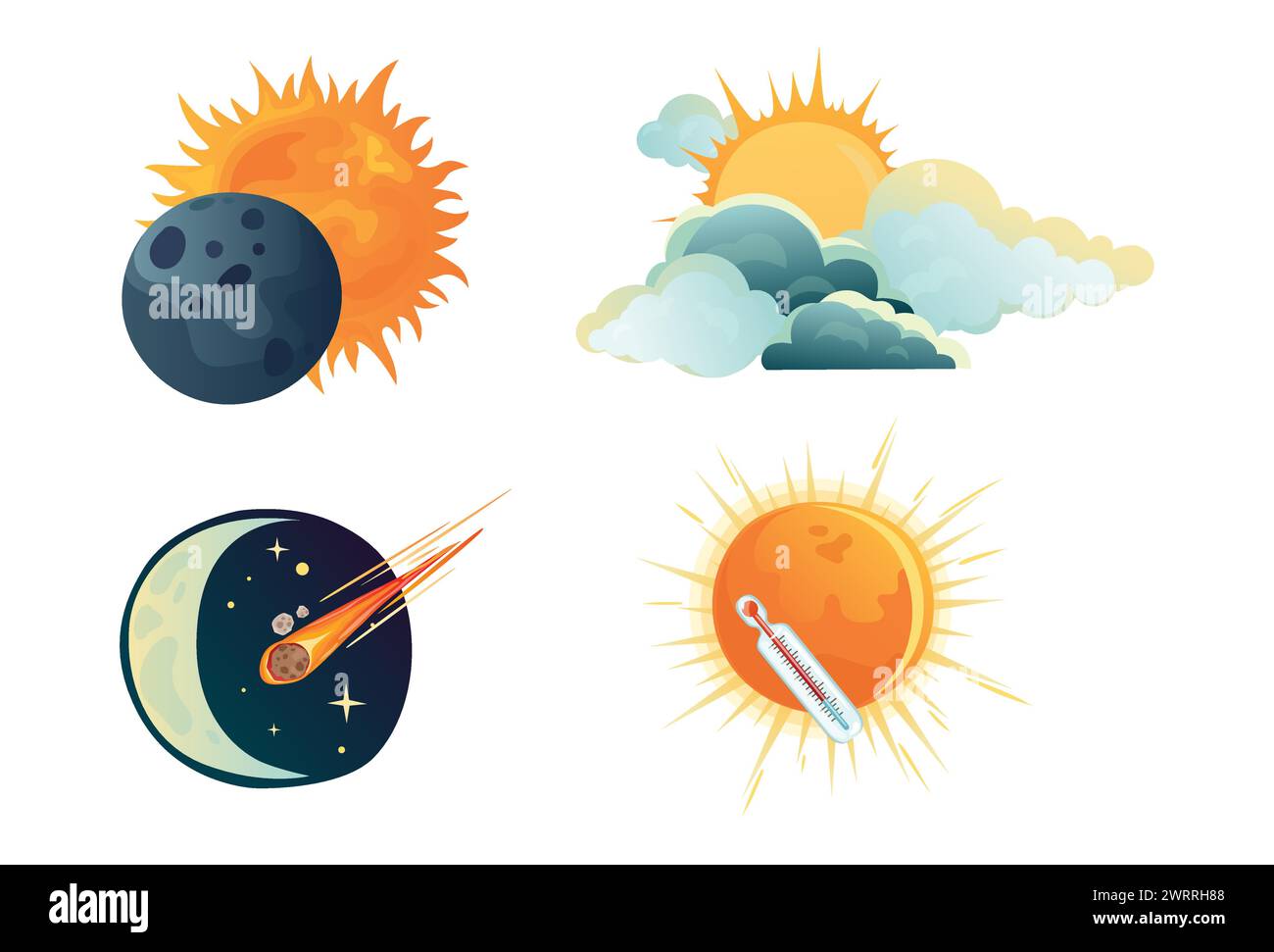 Solar eclipse of the sun Cut Out Stock Images & Pictures - Alamy