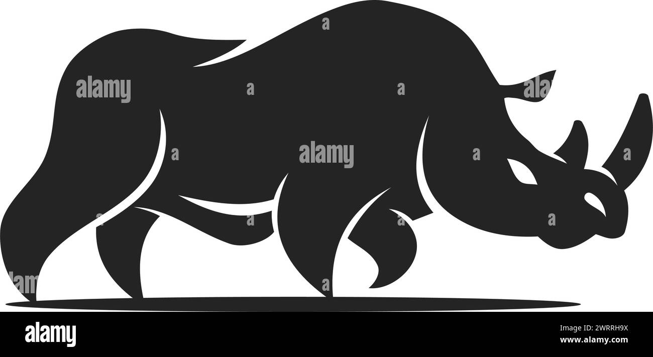 Rhino Logo template Isolated. Brand Identity. Icon Abstract Vector ...