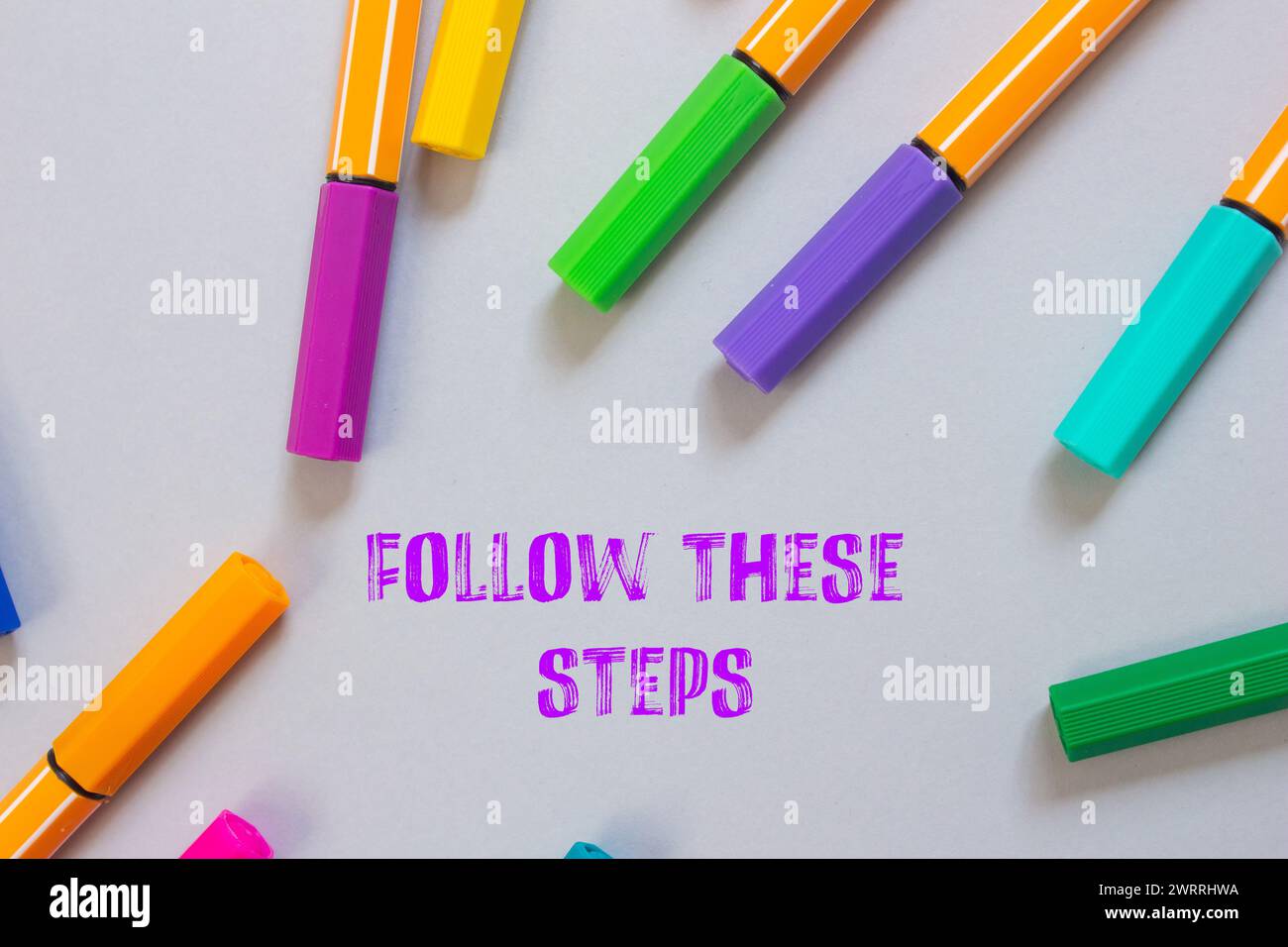 Follow these steps hi-res stock photography and images - Alamy