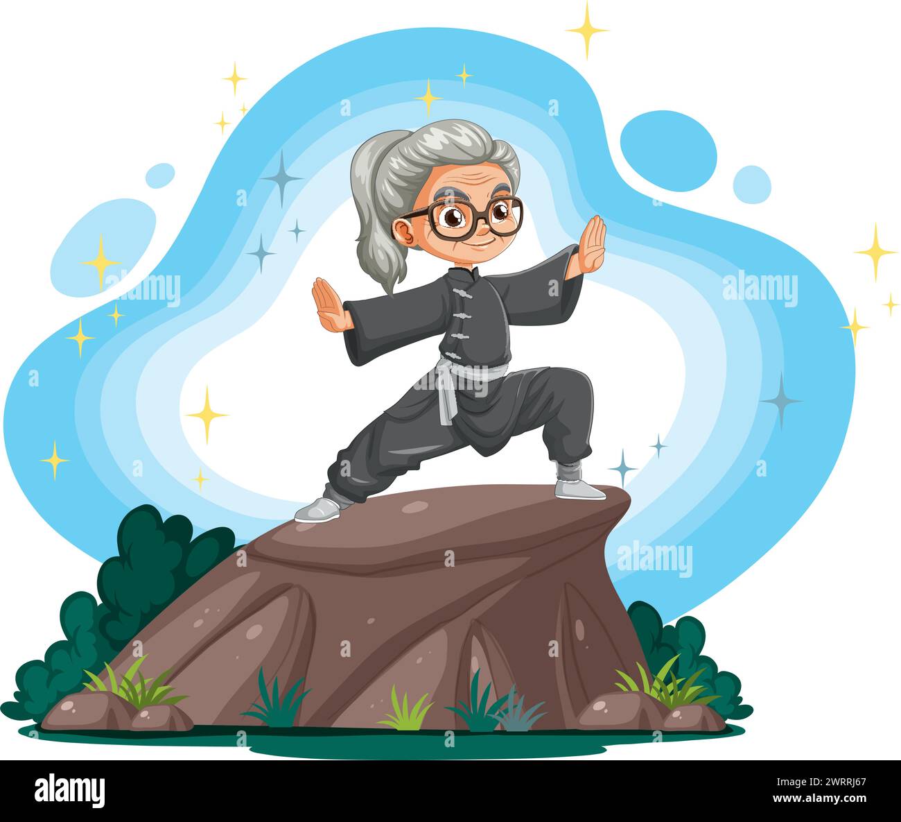 Elderly chinese tai chi Cut Out Stock Images & Pictures - Alamy