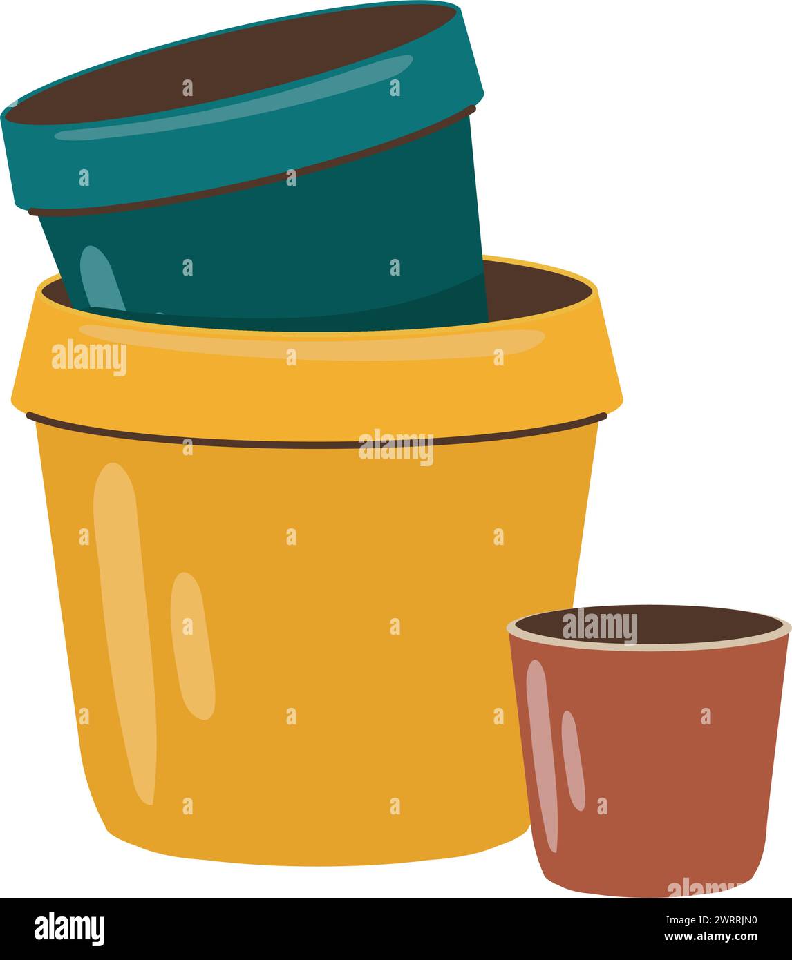 Garden flower pots in vector Stock Vector Image & Art - Alamy