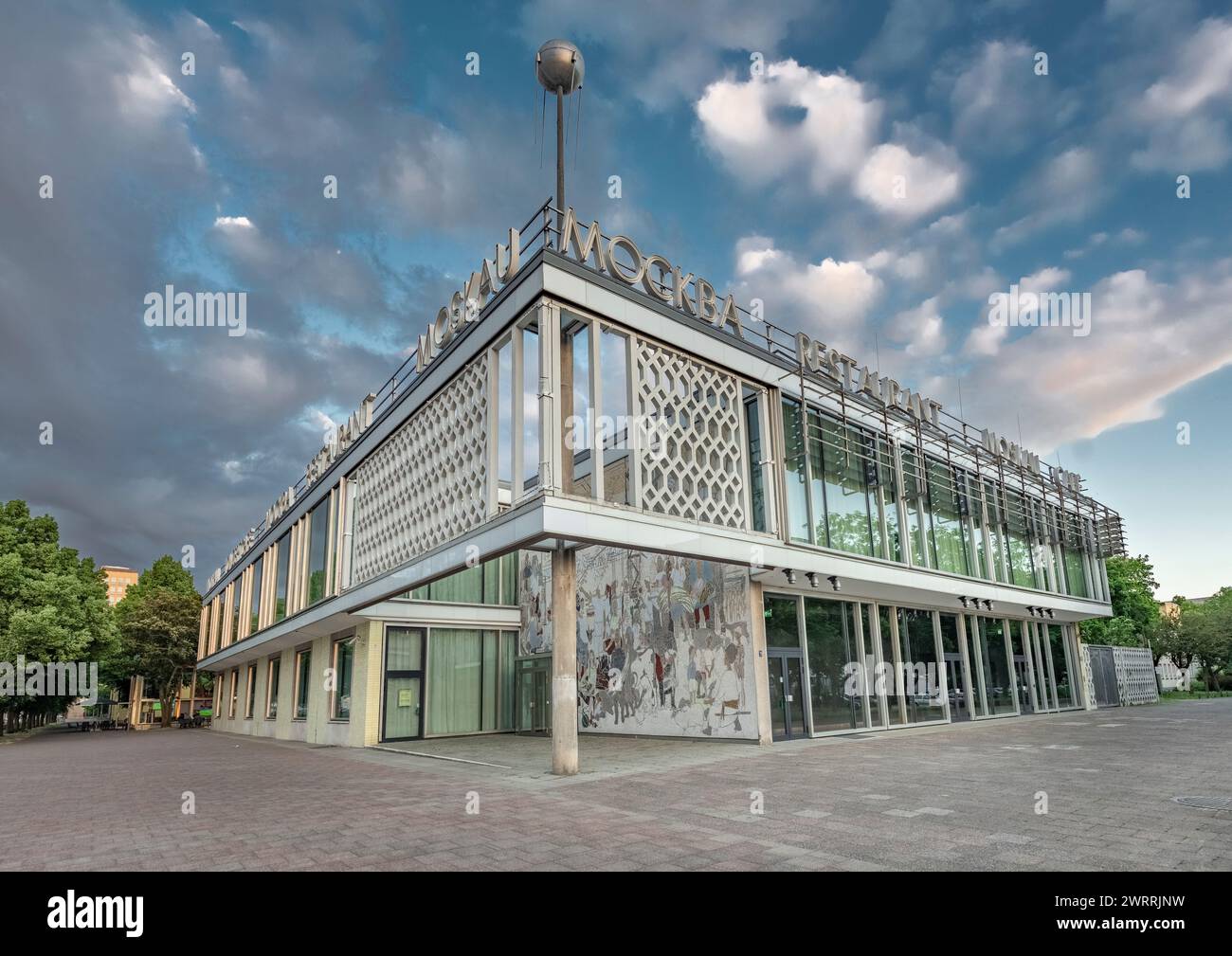 Cafe Moskau, Karl-Marx-Allee, East Berlin, Germany Stock Photo - Alamy