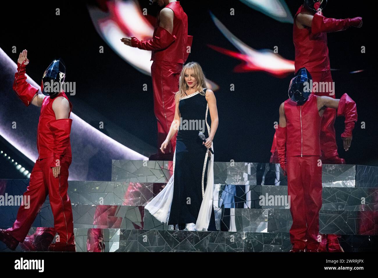 Kylie Minogue performing live at the 2024 BRIT awards ceremony, O2 ...