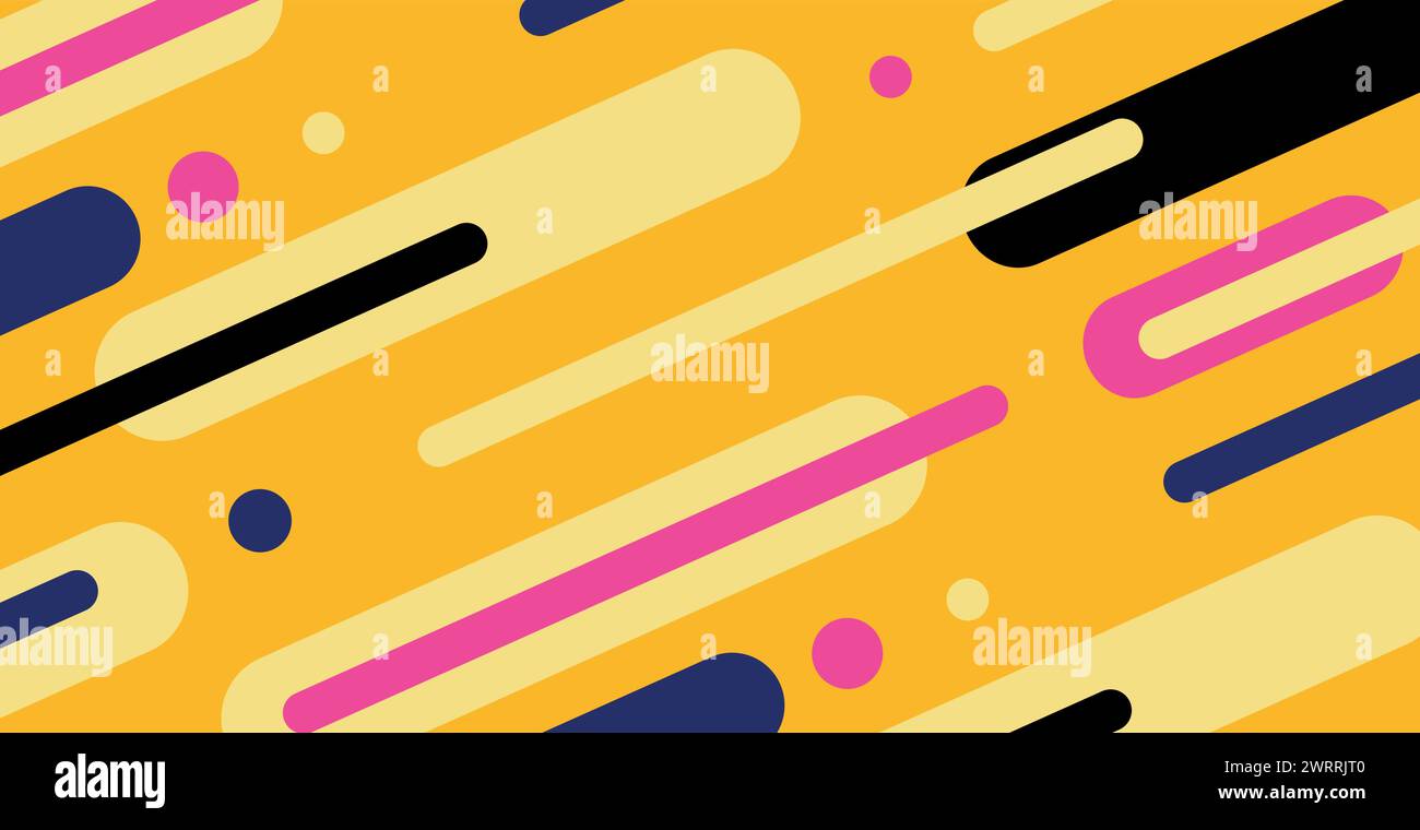 Modern abstraction, composition made of various rounded shapes of lines ...