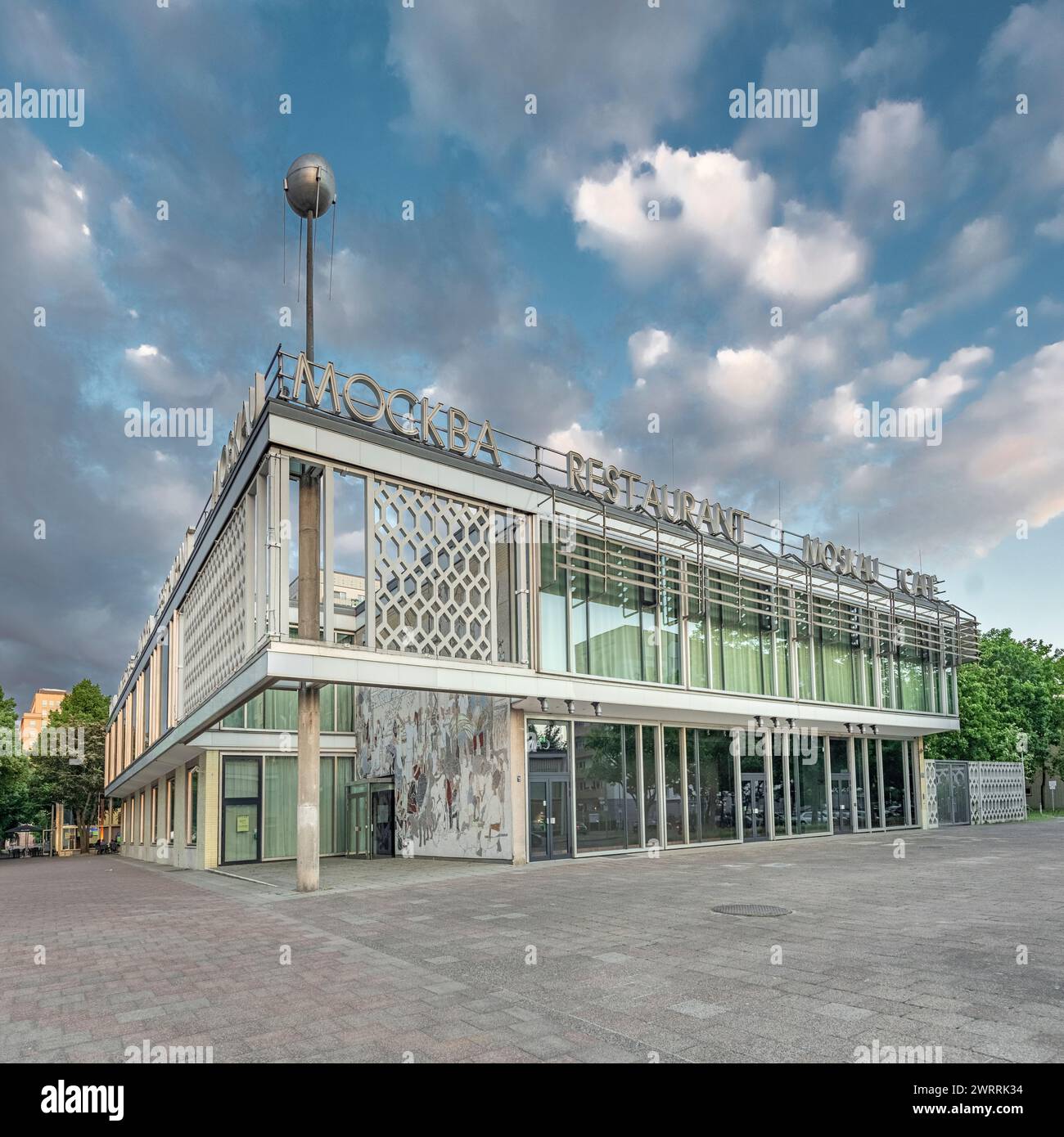 Cafe Moskau, Karl-Marx-Allee, East Berlin, Germany Stock Photo - Alamy