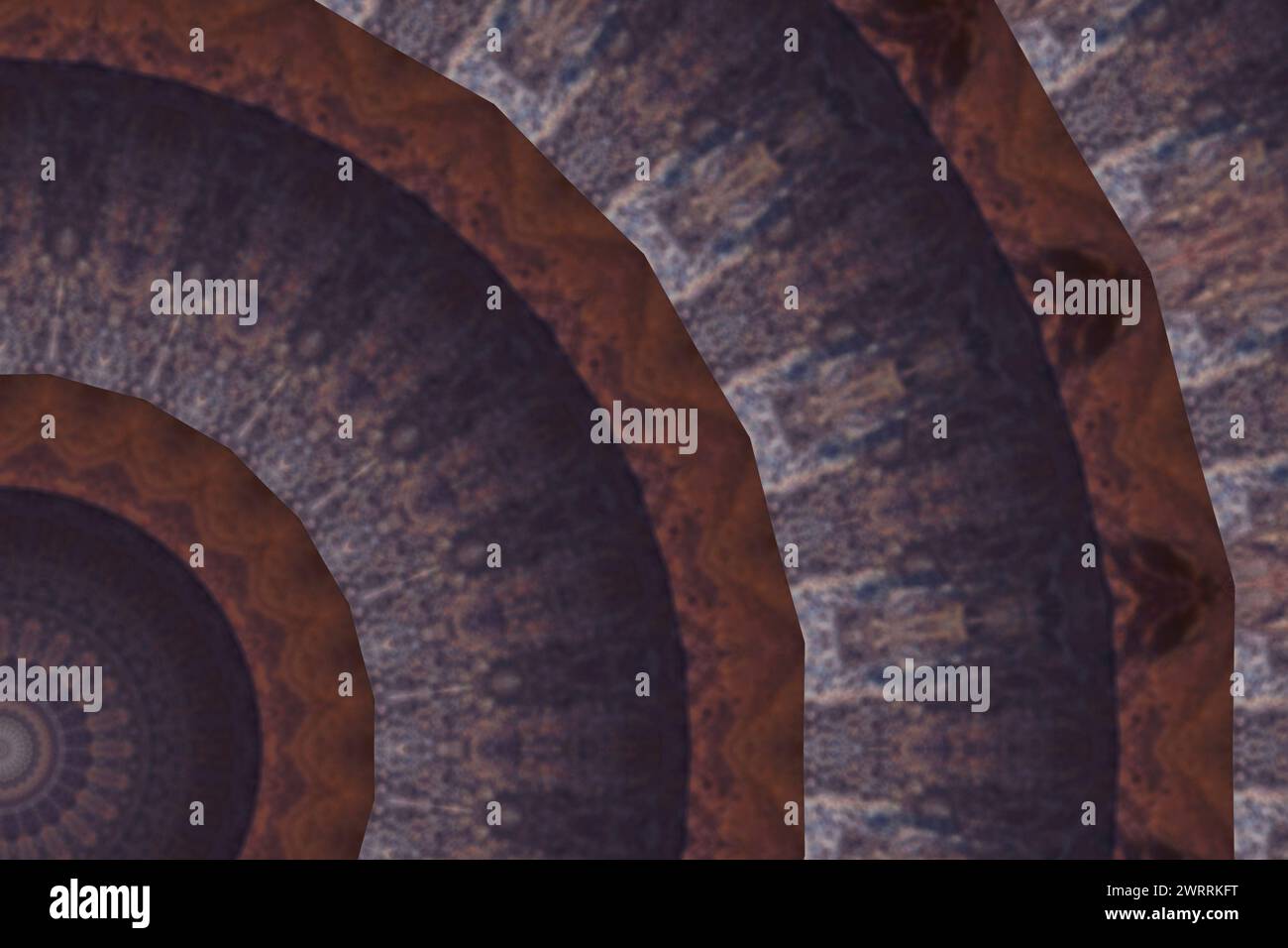 A digital rendering of a spiral formation made of stone with a central ...