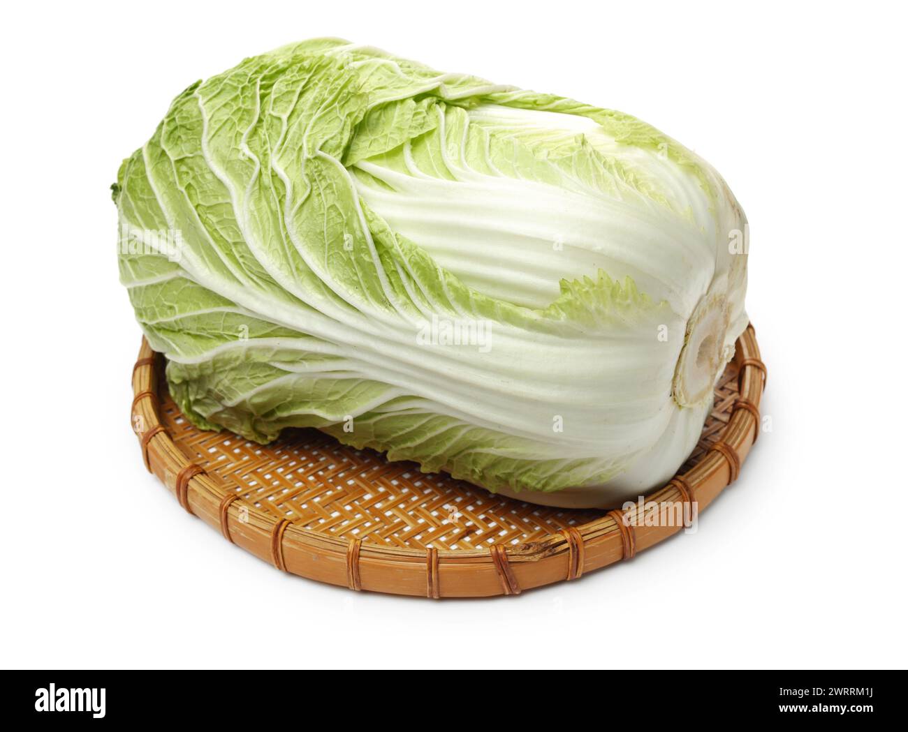 Chinese cabbage on white background Stock Photo - Alamy