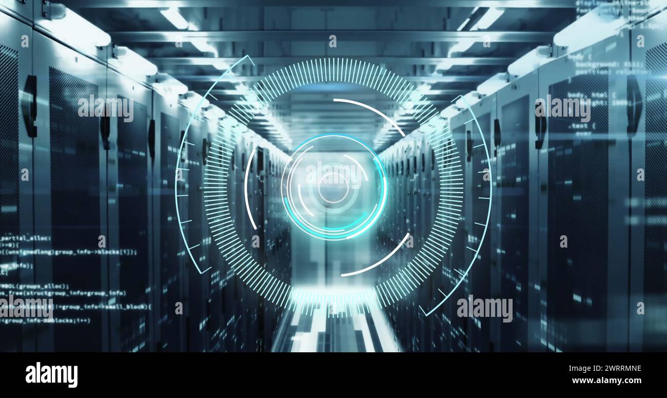 Image of scope scanning and data processing over computer servers ...