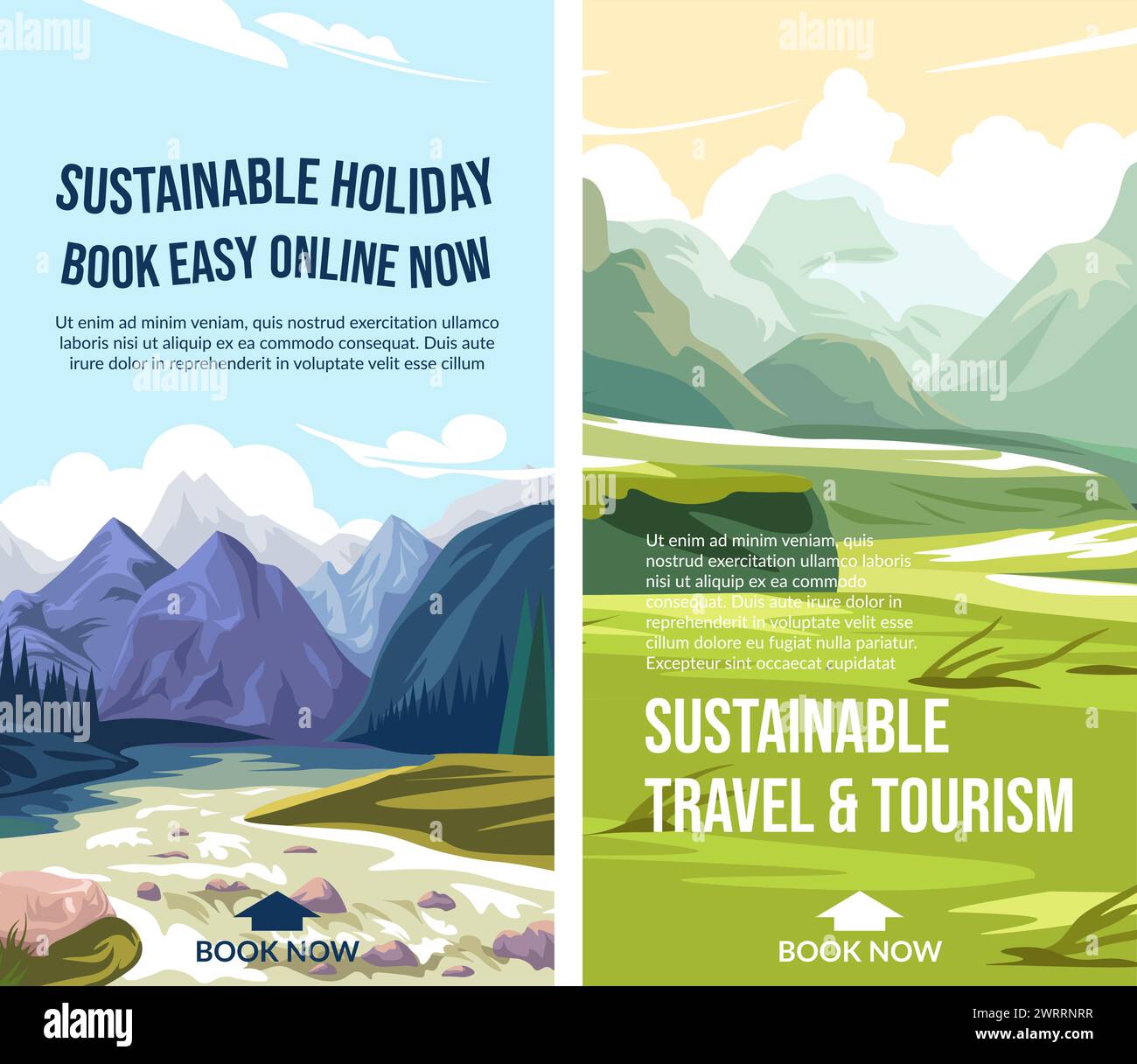 Sustainable travel and tourism book easy online Stock Vector Image ...