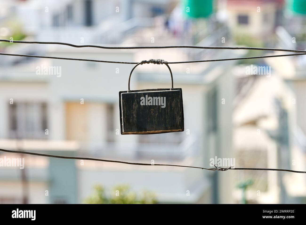 Indian junction box connecting long wires of outdoor wiring system on ...