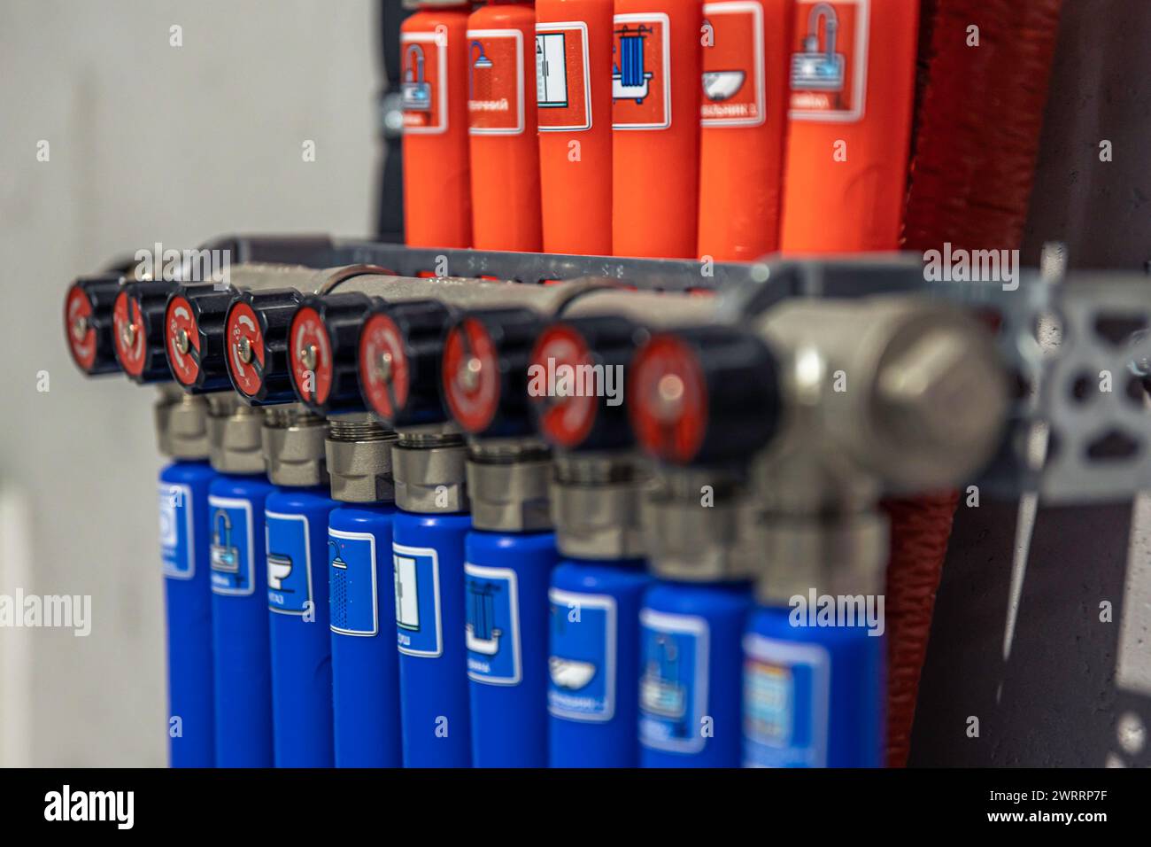 Modern autonomous heating system in the boiler room Stock Photo - Alamy