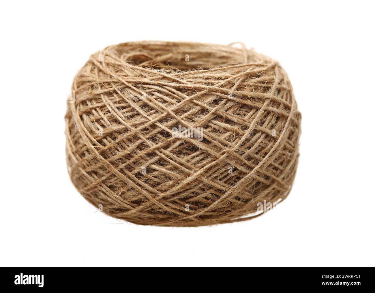 Hemp rope on white background Stock Photo - Alamy