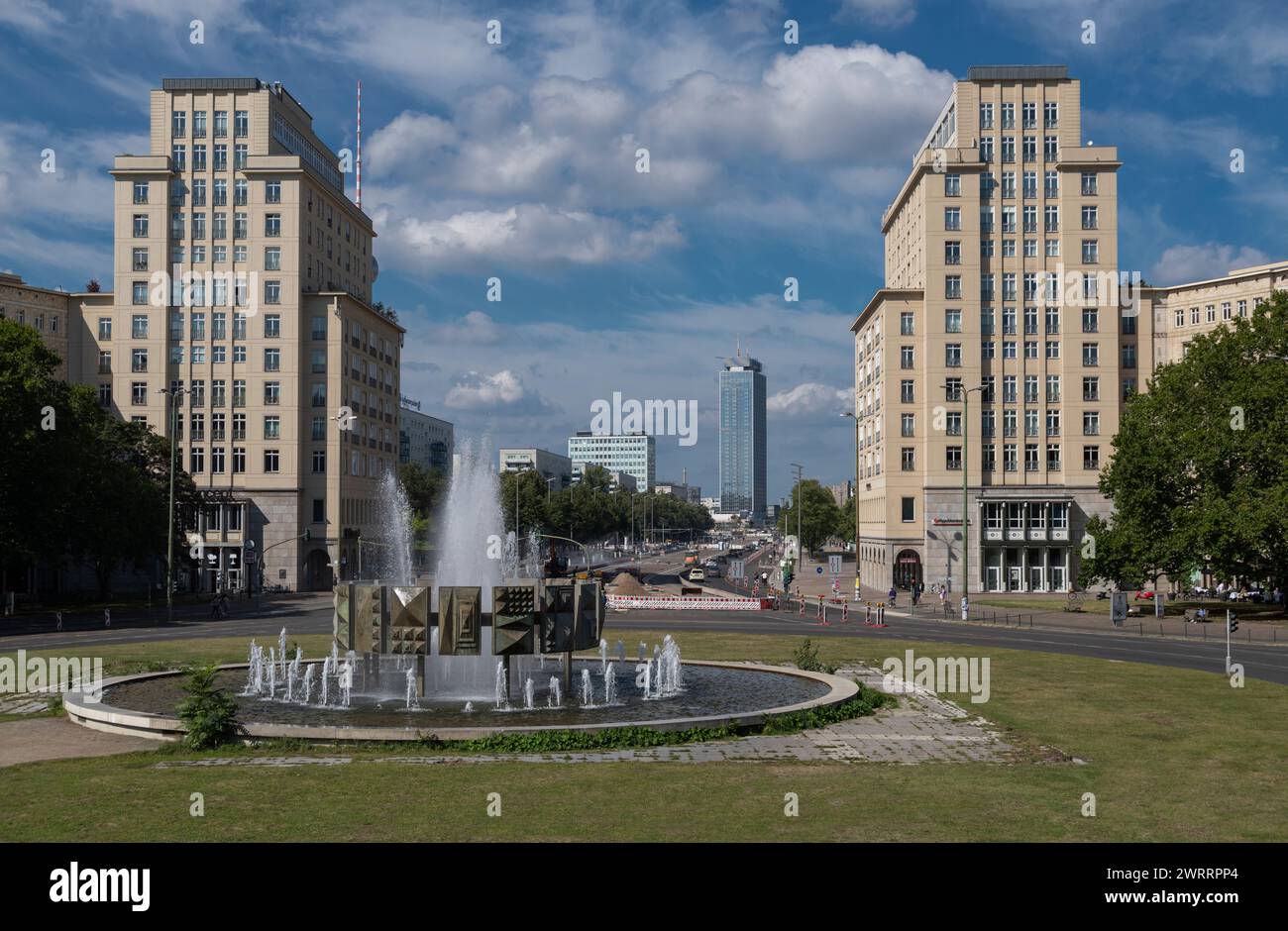 Strausberger Platz, Karl-Marx-Allee, East Berlin, Germany Stock Photo ...