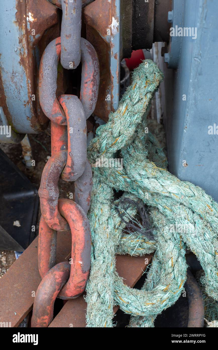 Old river vessels rust on dock repair shop Stock Photo - Alamy