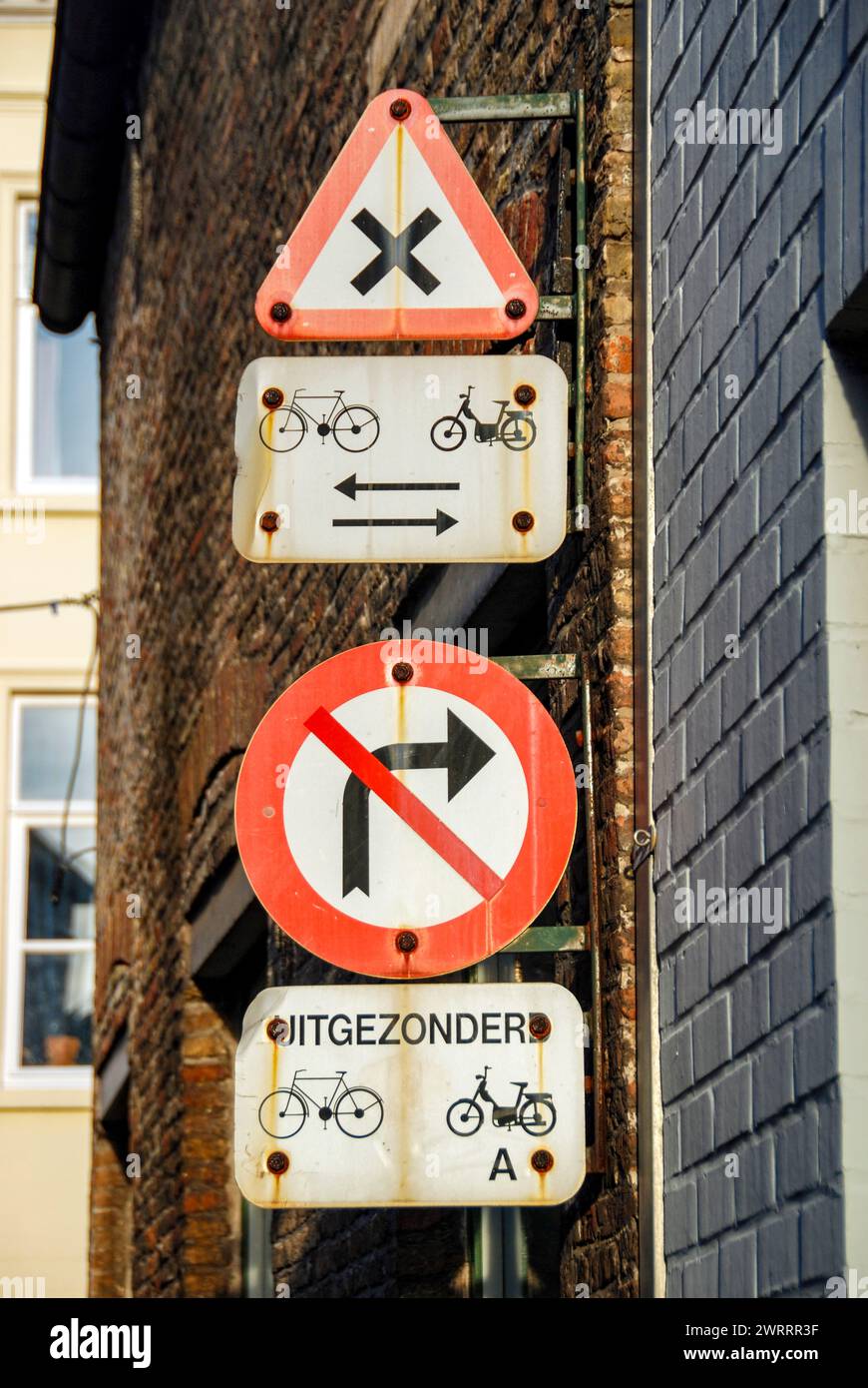 Road signs in Belgium Stock Photo - Alamy